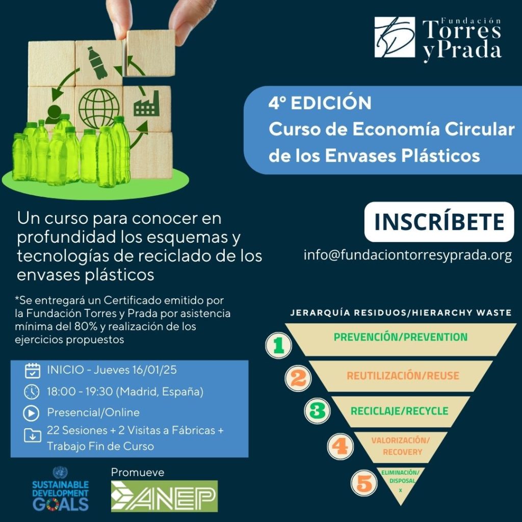 4ª Edición del Curso “Economía Circular de los Envases Plásticos” - Fundación Torres y Prada